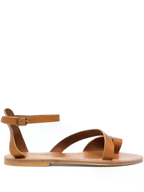 K.JACQUES Leather Ankle-strap Sandals - Neutrals