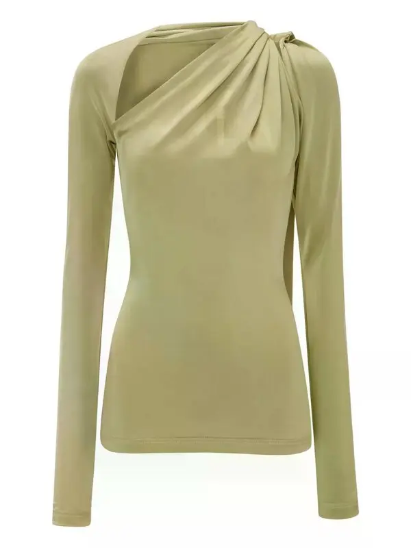 Victoria Beckham Draped-neck Top - Green