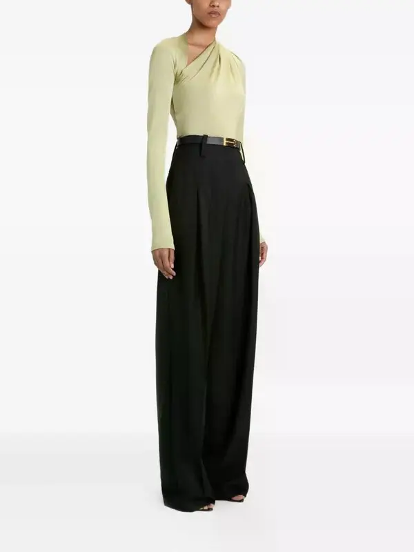 Victoria Beckham Draped-neck Top - Green