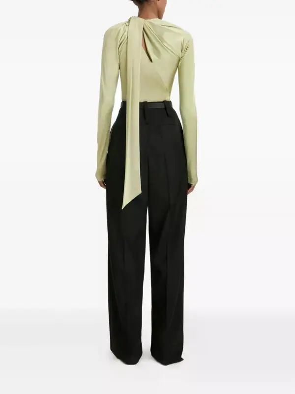 Victoria Beckham Draped-neck Top - Green