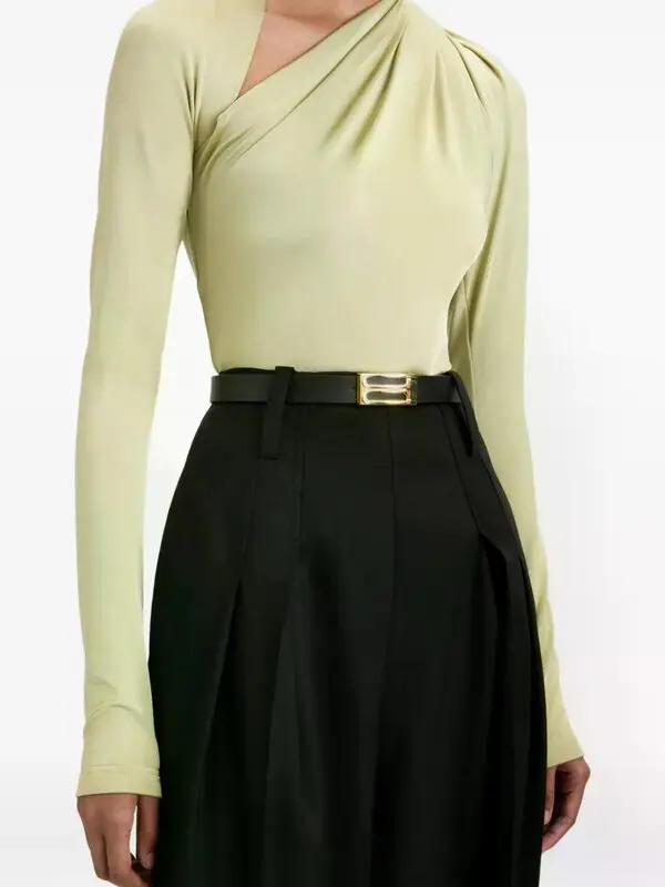 Victoria Beckham Draped-neck Top - Green