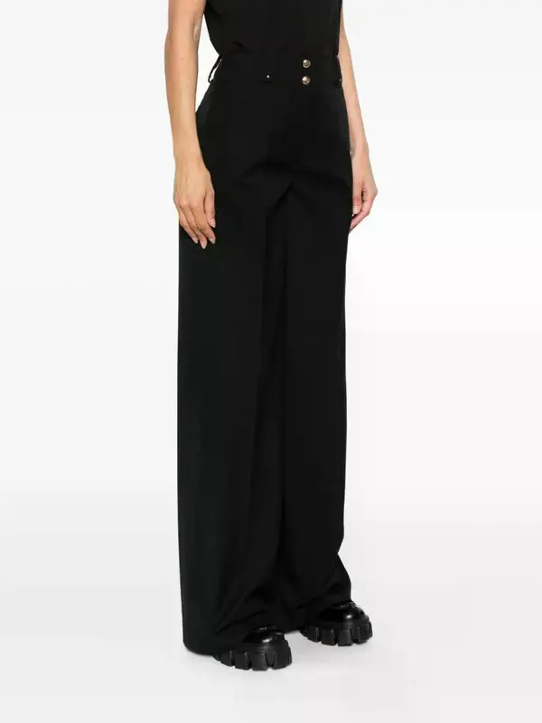 Moncler Pleated Wide-leg Trousers - Black