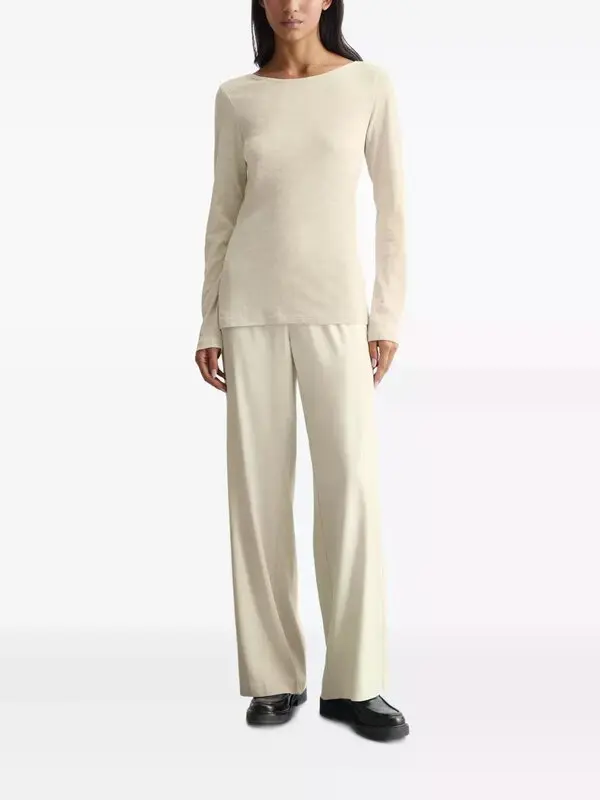 Marc O'polo Boat-neck Long-sleeve Top - Neutrals