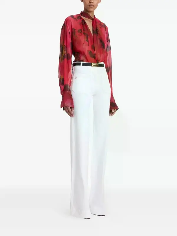 Victoria Beckham Floral-print Blouse - Pink