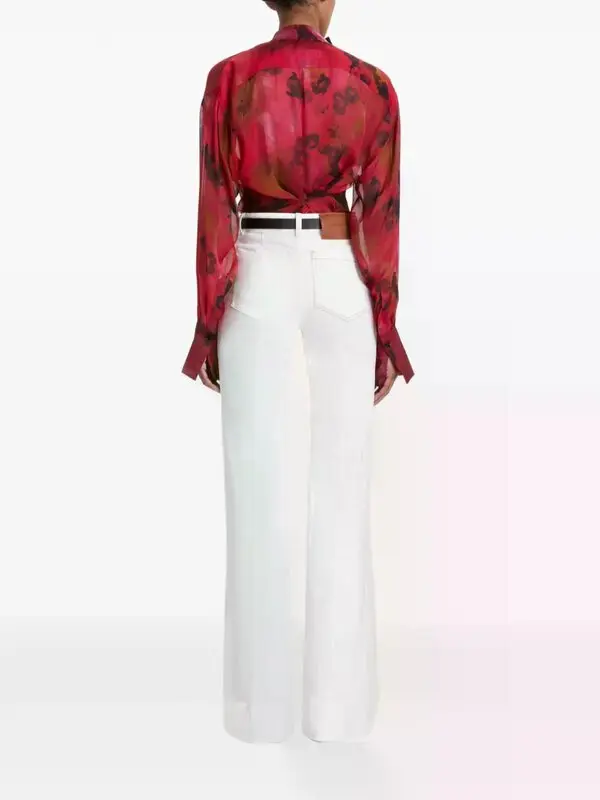 Victoria Beckham Floral-print Blouse - Pink