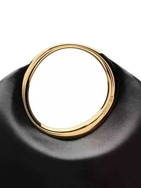 Jacquemus Le Calino Nappa Leather Bag With Integrated Hoop Handle - Black