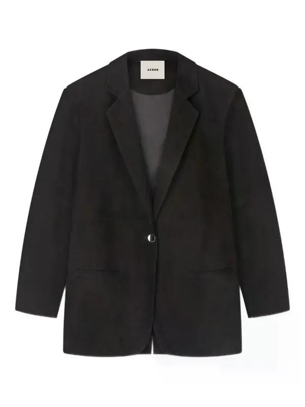AERON Suede Single-breasted Blazer