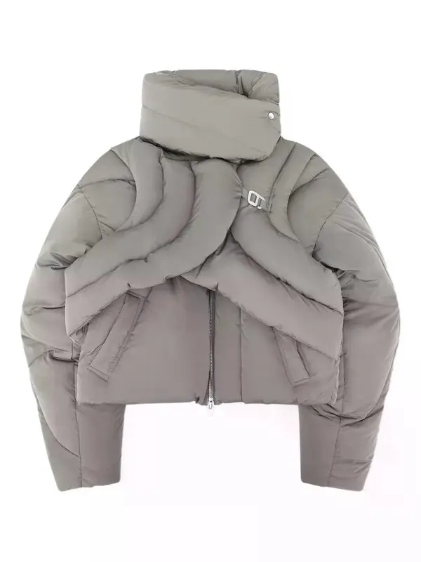 HELIOT EMIL Cropped Padded Jacket - Green