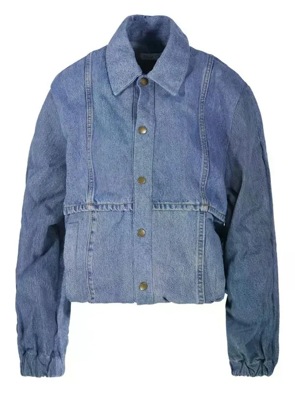 E.L.V. DENIM Paneled Denim Jacket