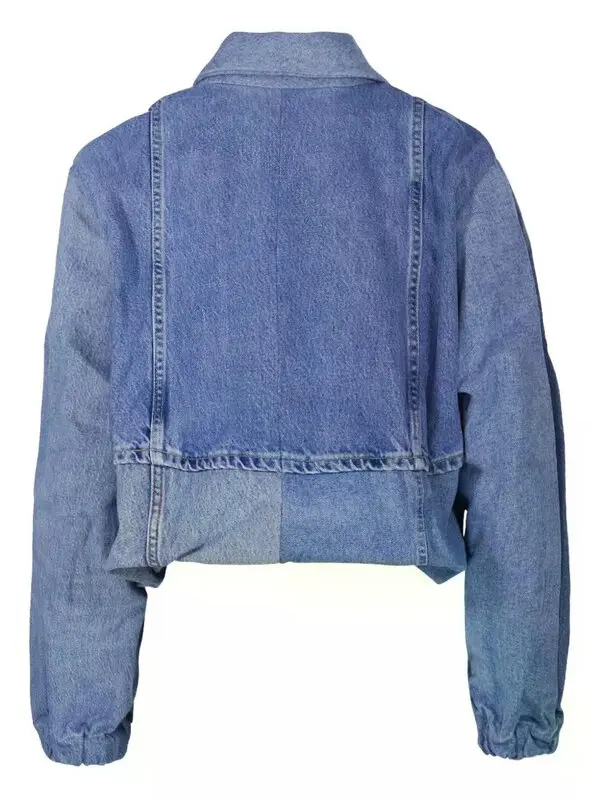 E.L.V. DENIM Paneled Denim Jacket