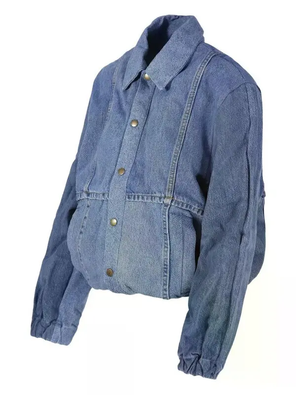 E.L.V. DENIM Paneled Denim Jacket