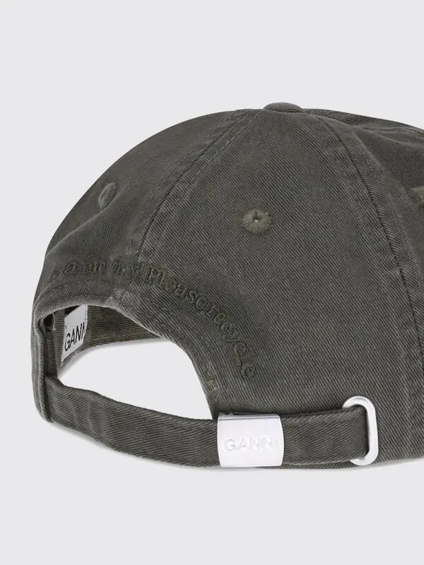 GANNI Embroidered Baseball Cap - Green