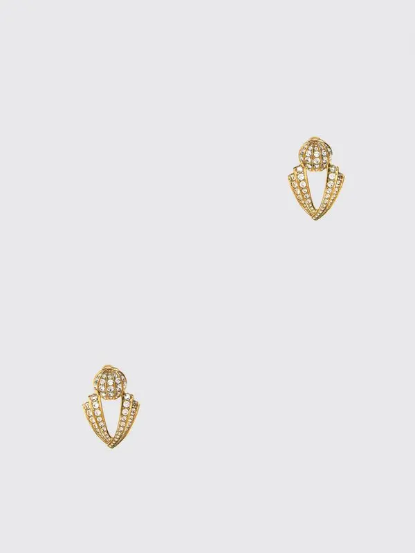 Valentino Garavani Embellished Crystal Drop Earrings - Gold