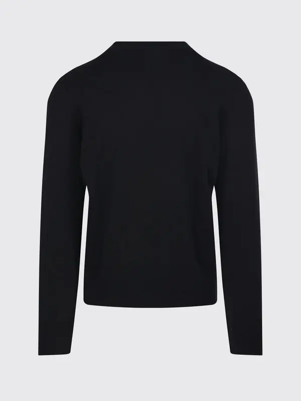 AMI Paris Crewneck Wool Jumper With De Coeur Logo Embroidery - Black