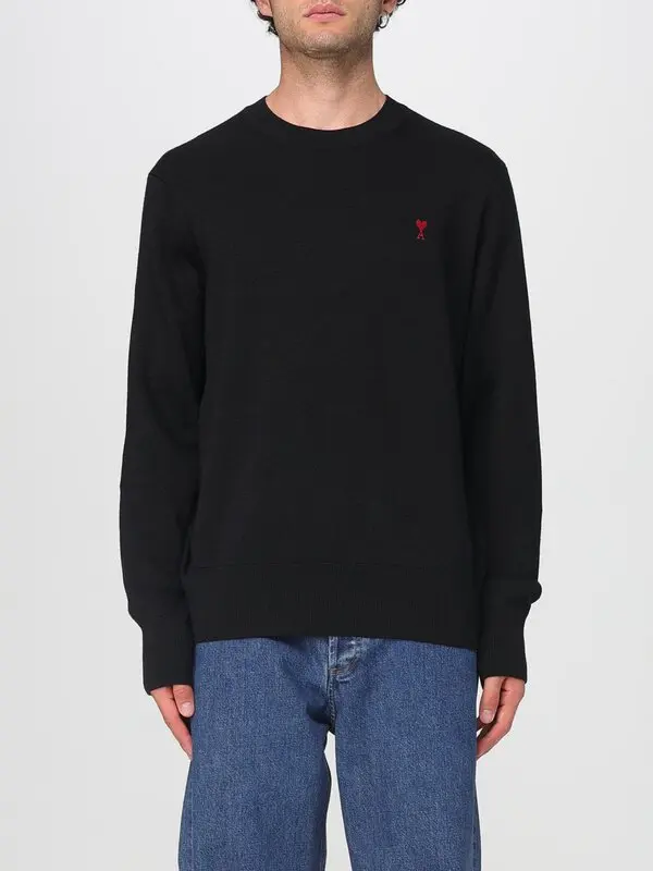 AMI Paris Crew Neck Sweater - Black