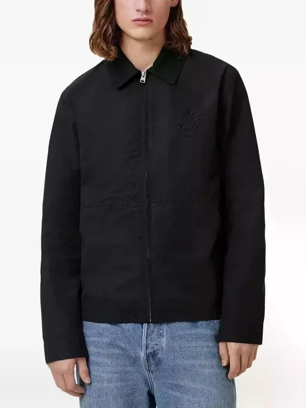 ALLSAINTS Logo-embroidered Zip-up Jacket
