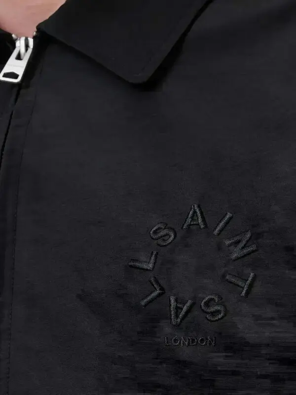 ALLSAINTS Logo-embroidered Zip-up Jacket