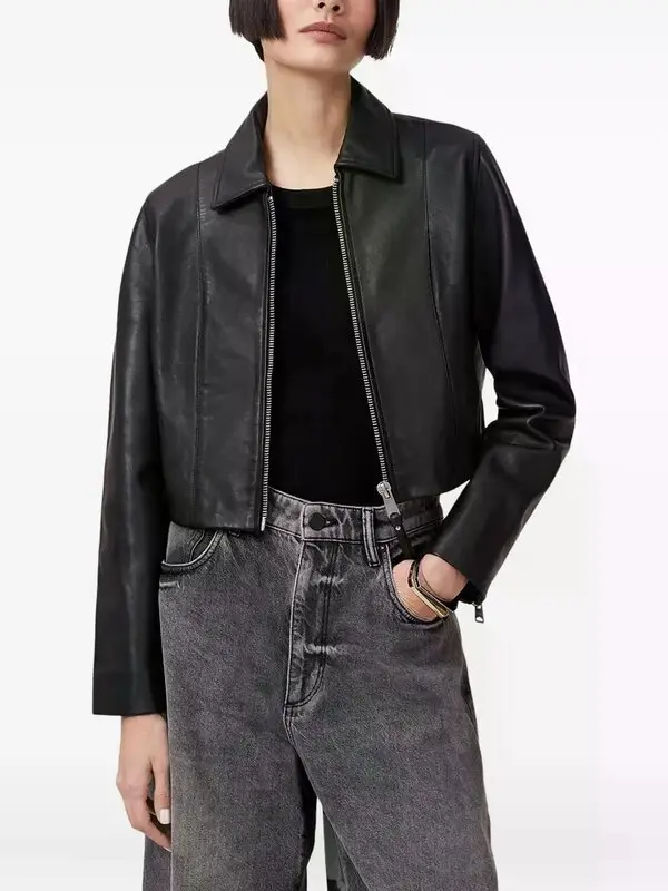 ALLSAINTS Leather Cropped Jacket