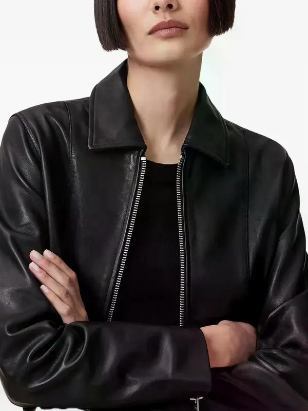 ALLSAINTS Leather Cropped Jacket