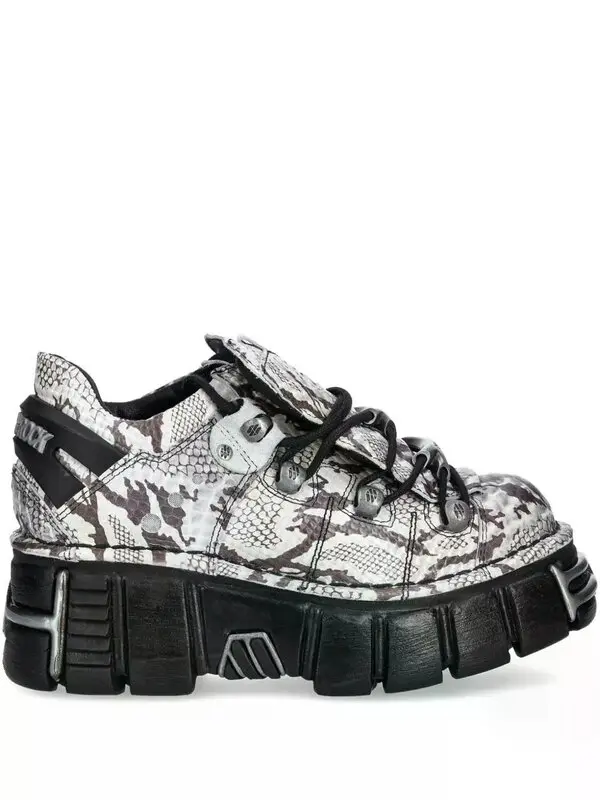NEW ROCK Snakeskin-effect Platform Sneakers