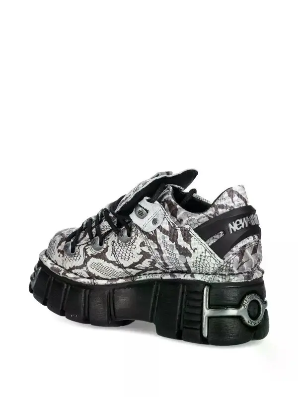 NEW ROCK Snakeskin-effect Platform Sneakers