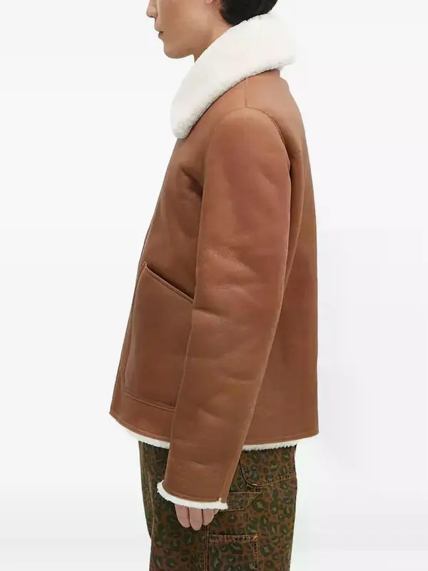 Paul Smith Leather Jacket With Shearling Collar