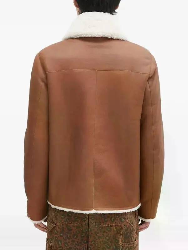 Paul Smith Leather Jacket With Shearling Collar