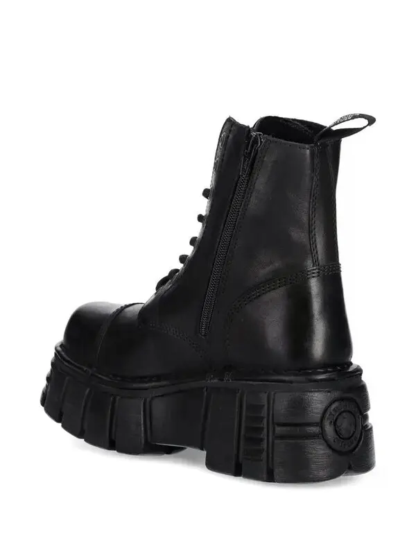 NEW ROCK Lace-up Chunky-sole Boots