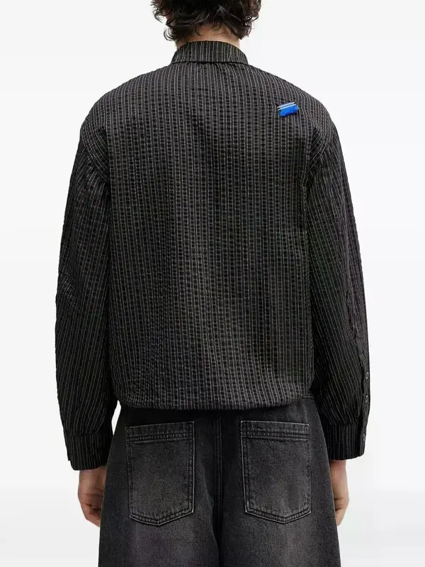 ADER ERROR Striped-pattern Gathered Shirt