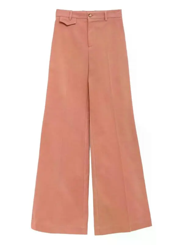 Chloé Cotton Straight Trousers