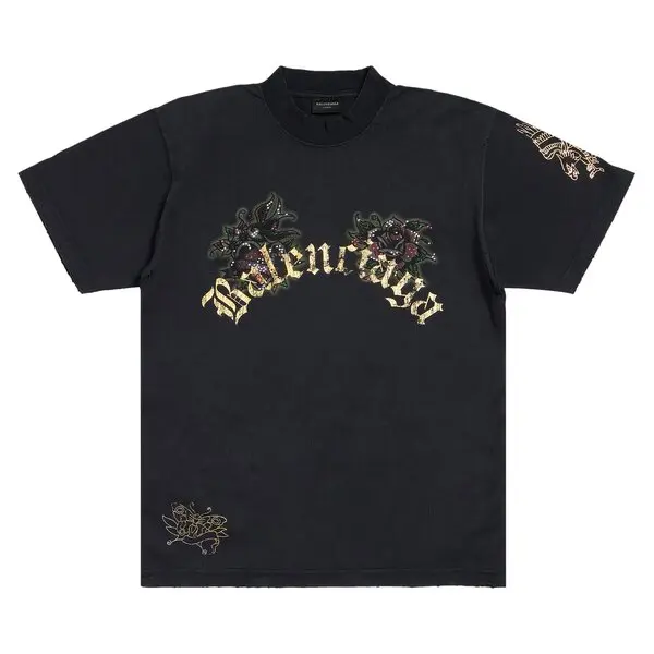 Balenciaga Tacky Tattoo T-shirt - Black