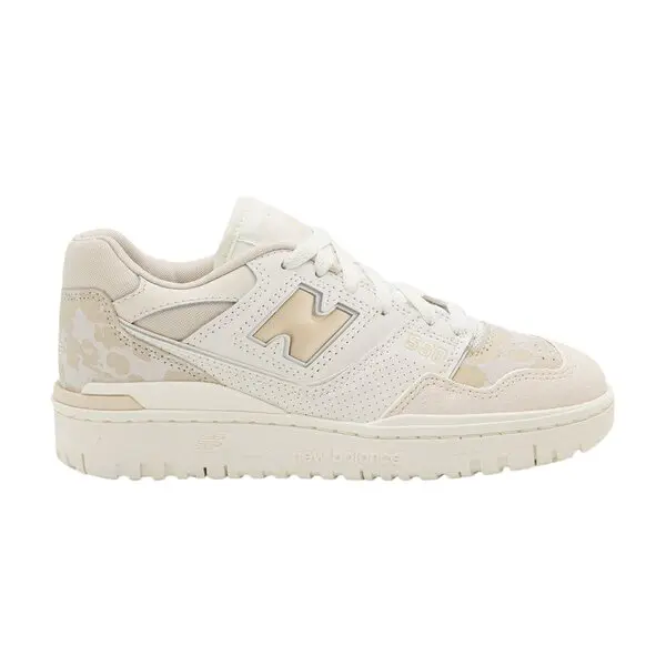 New Balance 550 Animal Print Sneakers Cream Editorialist