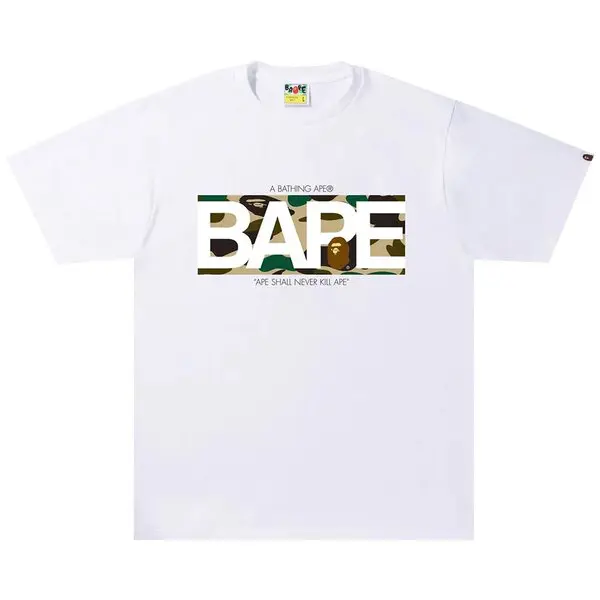 A BATHING APE 1st Camo Logo Tee - White