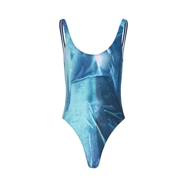 Jean Paul Gaultier Water Print One-piece Swimsuit - Blue