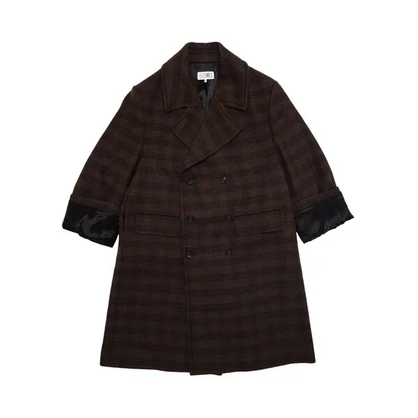 MAISON MARGIELA Checked Wool-blend Overcoat