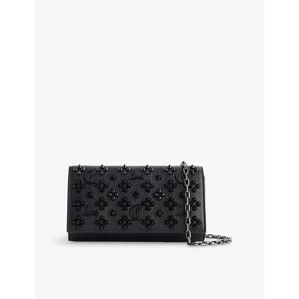 CHRISTIAN LOUBOUTIN Paloma Leather Wallet-on-chain - Black