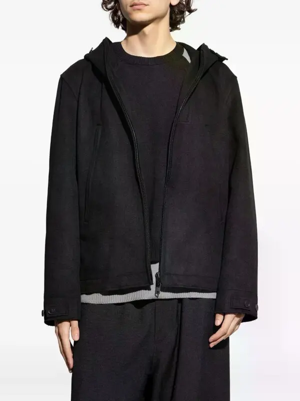 Y3 Hooded Zip-front Jacket