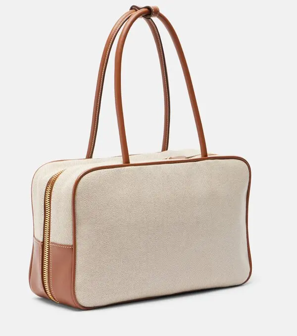 Miu Miu Beau Leather-trimmed Canvas Tote Bag