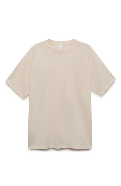 Mango Relaxed Fit Cotton & Linen Raglan T-shirt