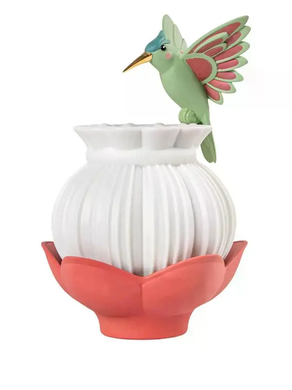 LLADRO Hummingbird Vase - White