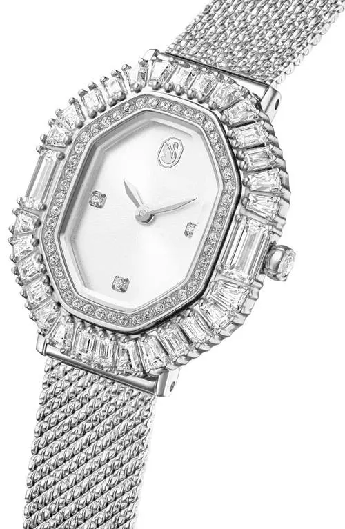 SWAROVSKI Matrix Octagon Mesh Strap Watch - Silver