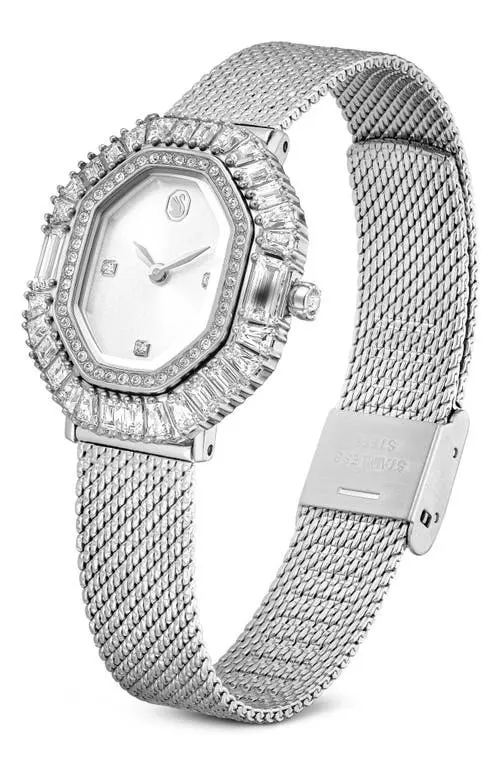 SWAROVSKI Matrix Octagon Mesh Strap Watch - Silver