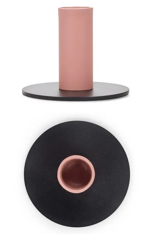 BRITISH COLOUR STANDARD Tall Two Tone Candle Holder - Pink