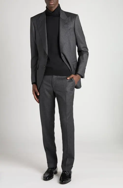 TOM FORD Dyllan Gingham Virgin Wool Suit