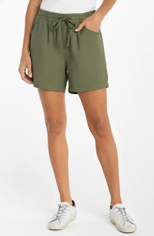 LIVERPOOL Pull-on Woven Shorts - Martini Olive