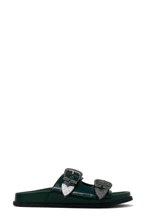 SHU SHOP Dolly Two-strap Sandals - Dark Green