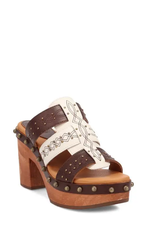 DINGO Chateau Platform Wedge Sandal - Brown