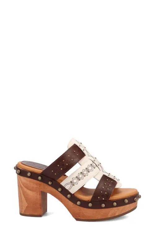 DINGO Chateau Platform Wedge Sandal - Brown