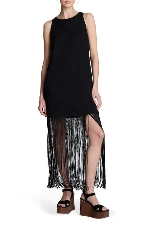 KENNETH COLE Fringe Trim Shift Dress