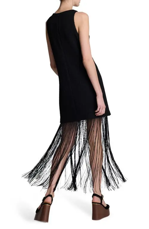 KENNETH COLE Fringe Trim Shift Dress